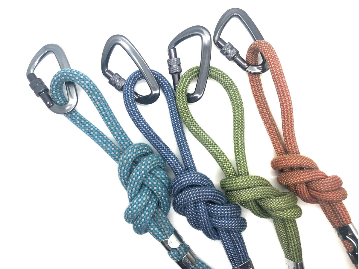 Durable Upcycled Climbing Rope Dog Leash with Carabiner – Eco-Friendly ...